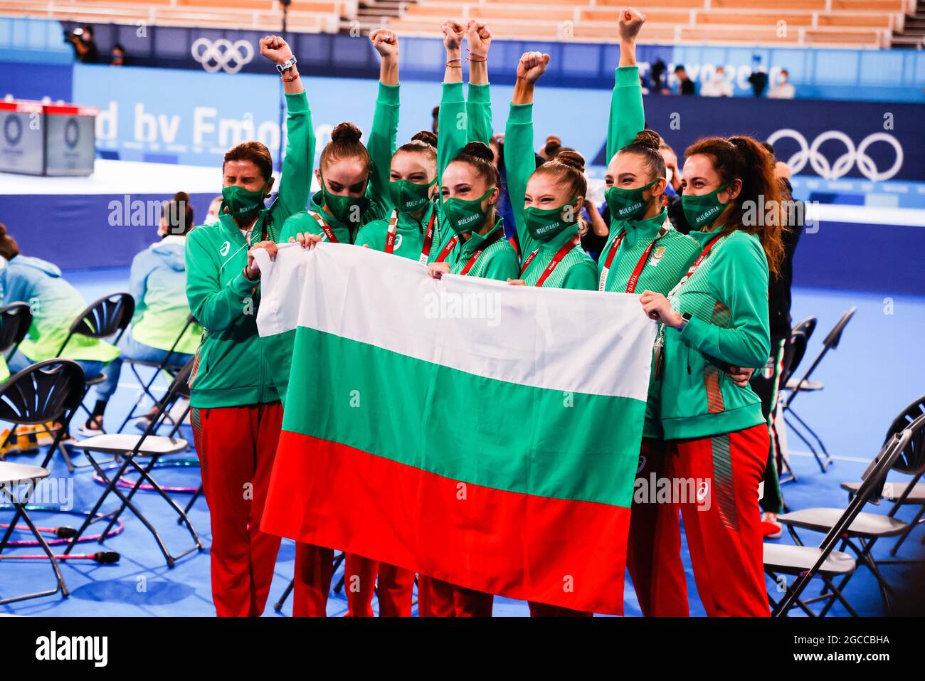 Tokyo, Japan. 8th Aug, 2021. Bulgaria Team Group (BUL) Rhythmic ...