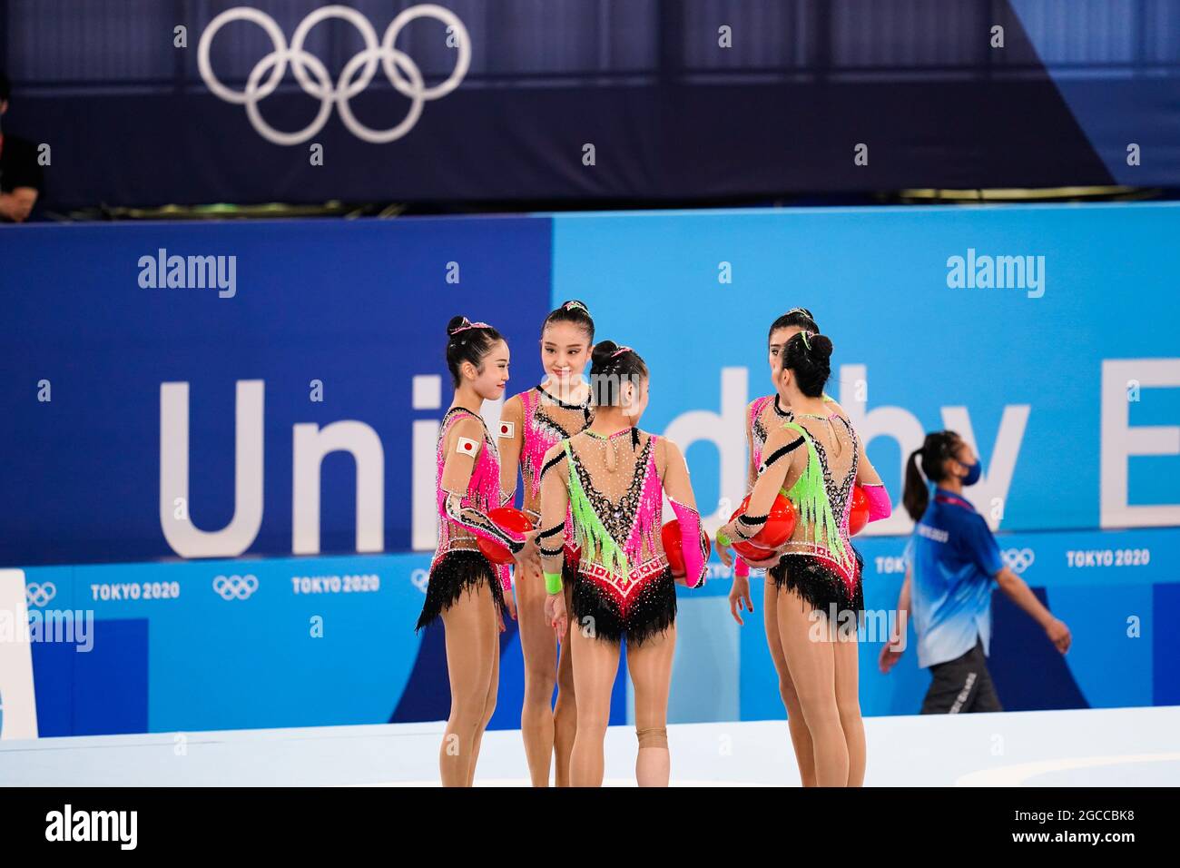 Tokyo, Japan. 8th Aug, 2021. Japan Team Group (JPN) Rhythmic Gymnastics ...