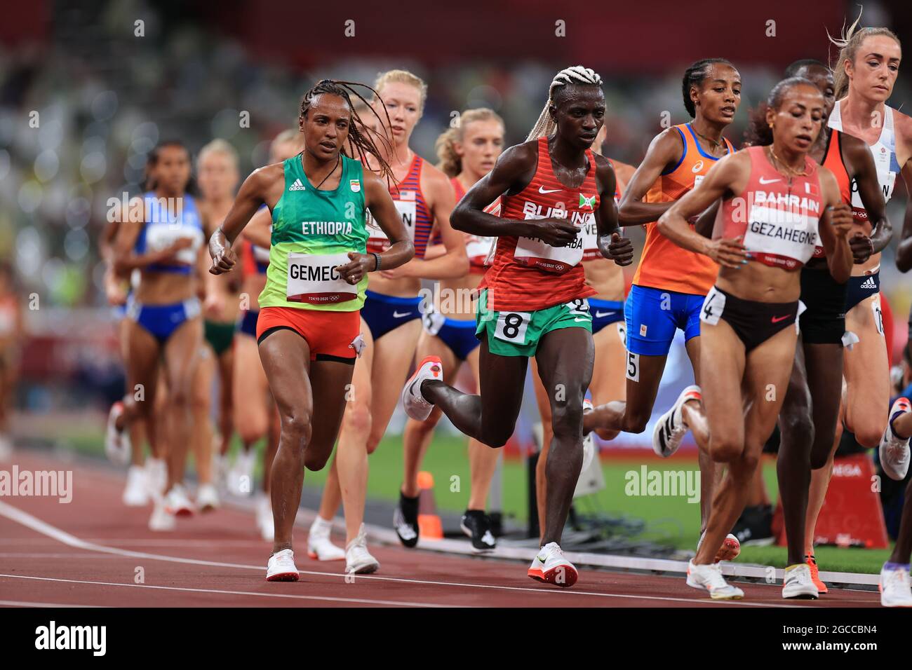 Tsehay GEMECHU (TETH) competes in the Women's 10,000m final during the ...