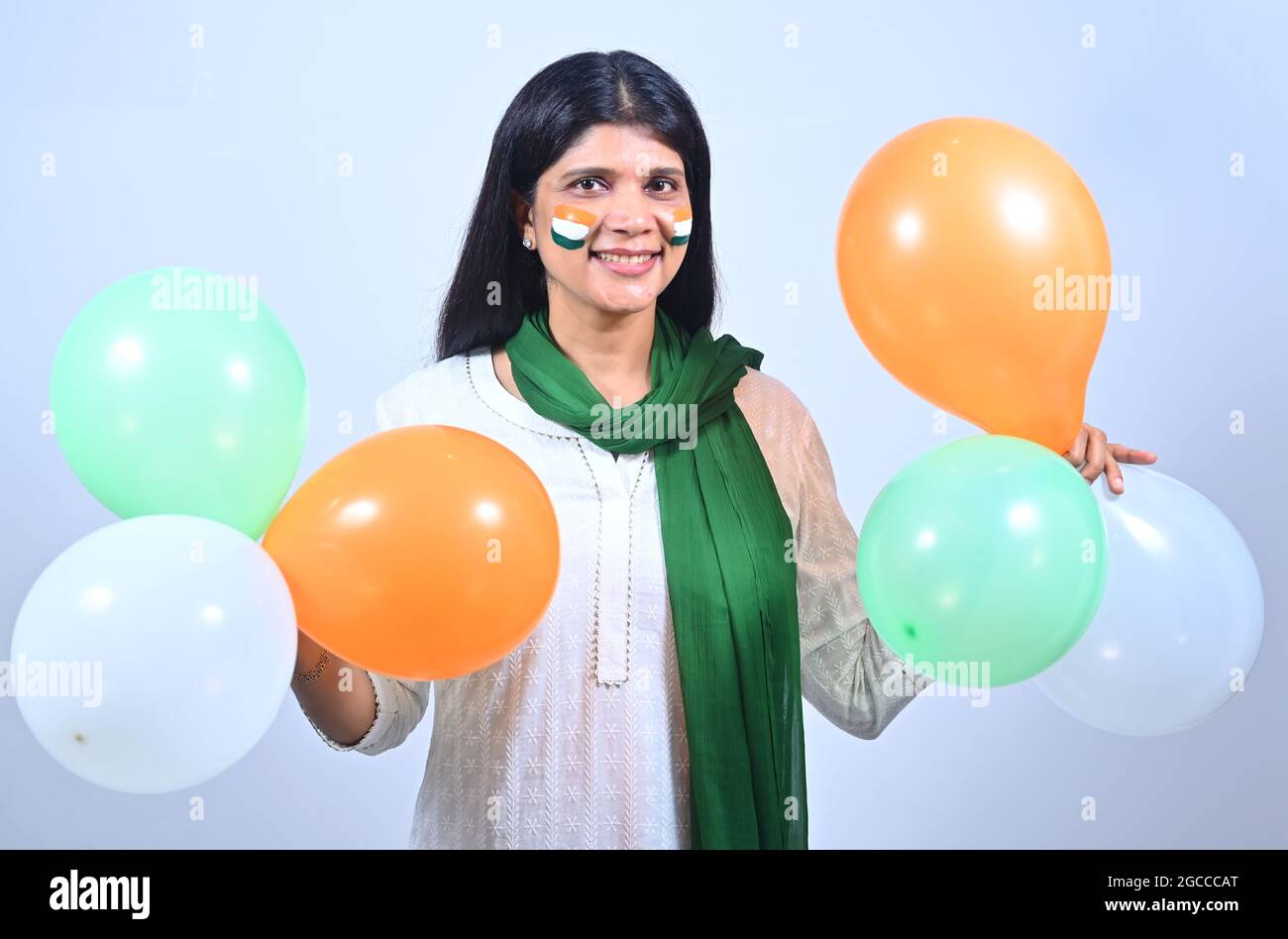 Young indian girl celebrating Independence Day of India Stock Photo - Alamy