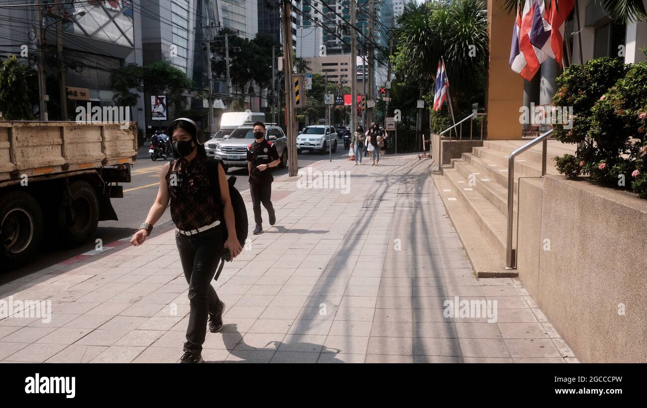 Asoke Road (Sukhumvit Soi 21) Intercity Bangkok Thailand Stock Photo ...