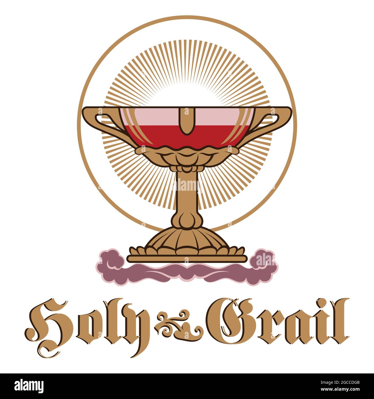 Vintage illustration. Holy grail. Spiritual discernment symbol ...