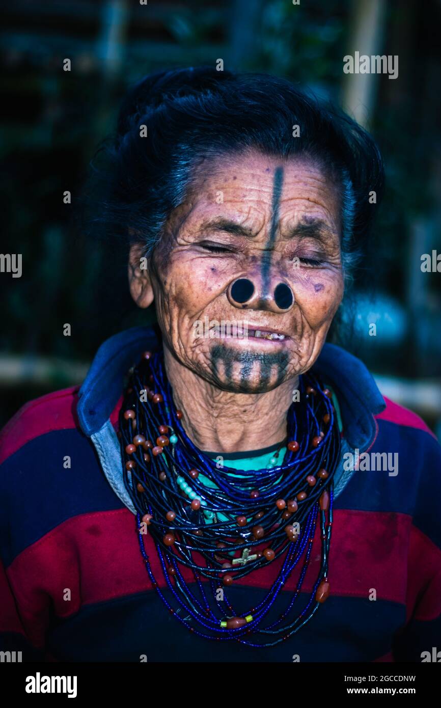 Tribal nose lobes hi-res stock photography and images - Alamy