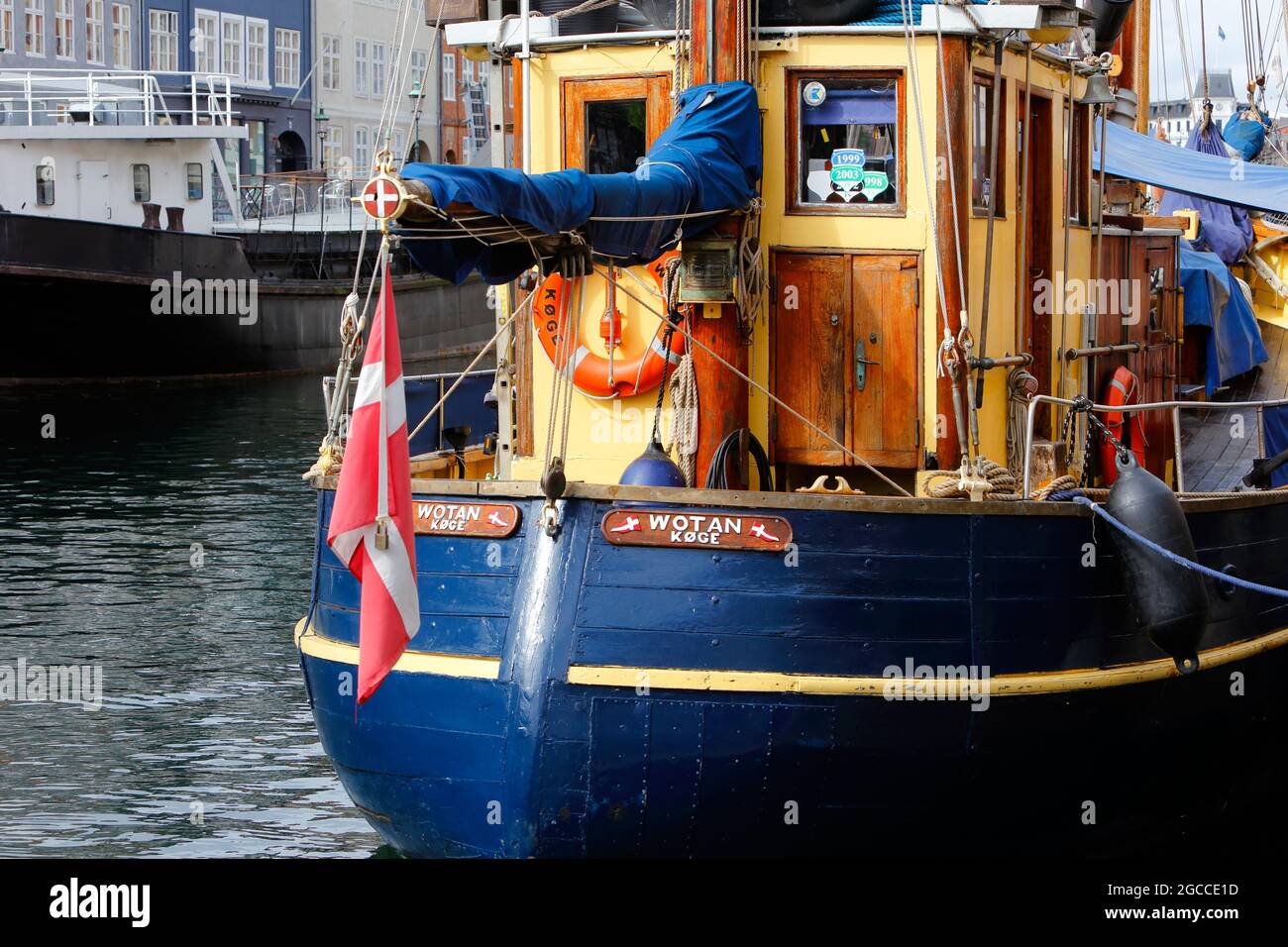 Copenhagen, Denmark - Septeber 4, 2019: The old fishing vessel Wotan ...