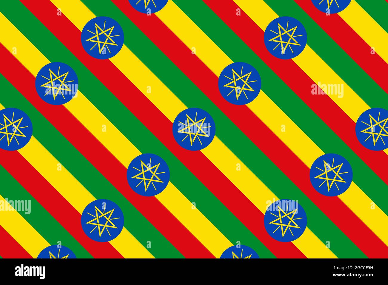 Simple geometric pattern in the colors of the national flag of Ethiopia ...