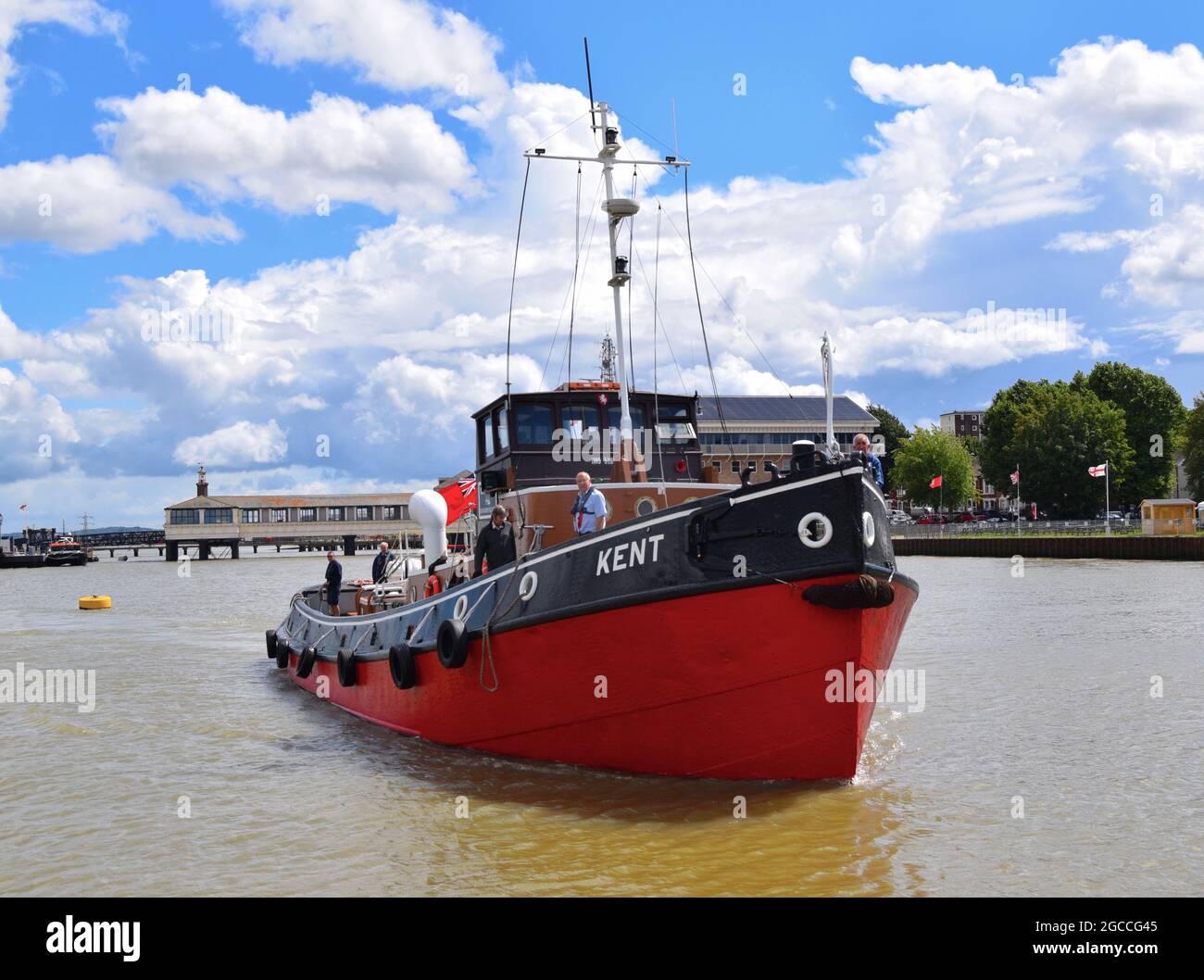 08/08/2021 Gravesend UK Historic tugs MT Kent is welcoming visitors ...