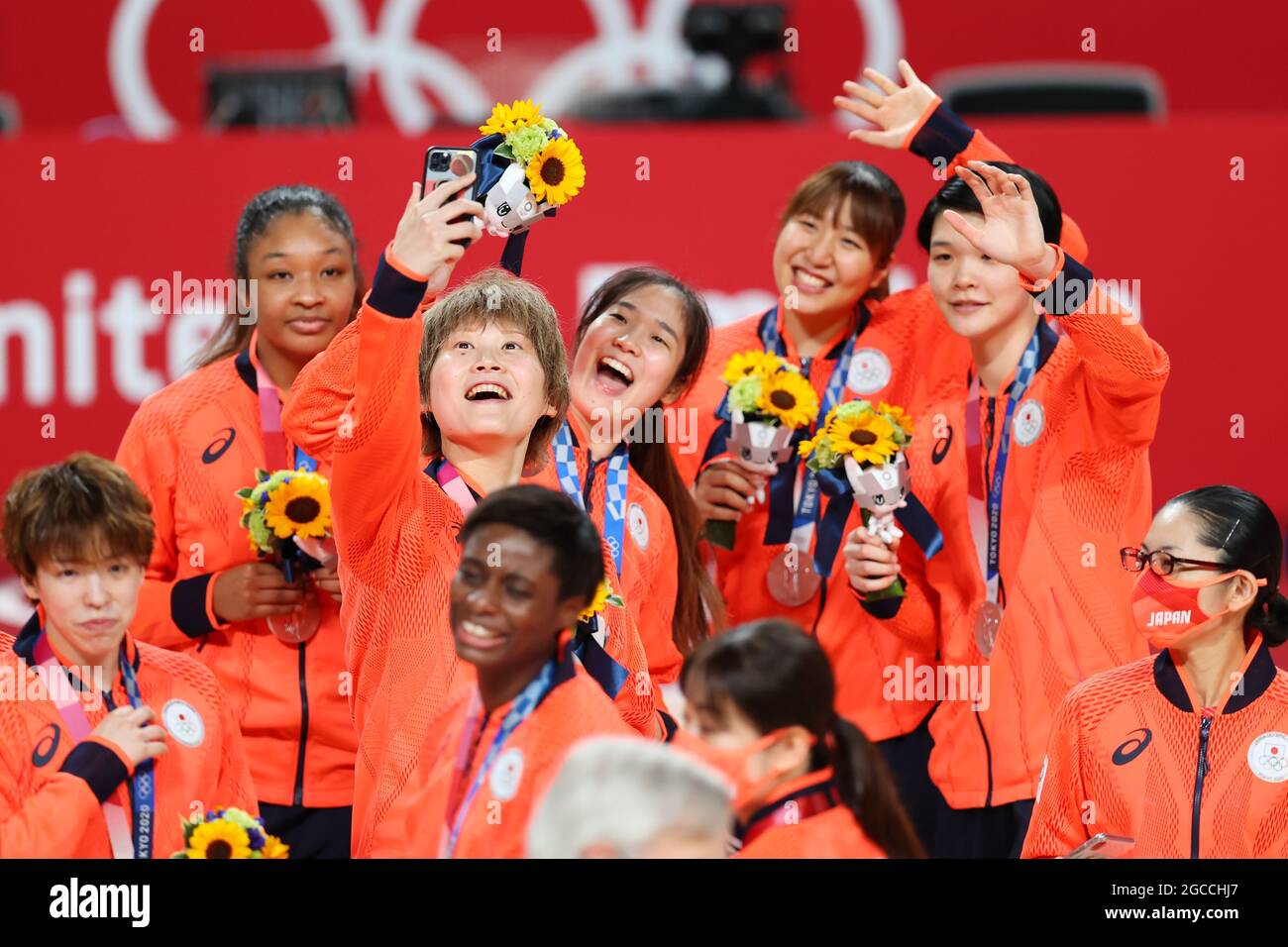 Saitama, Japan. 8th Aug, 2021. Japan women's team group (JPN ...