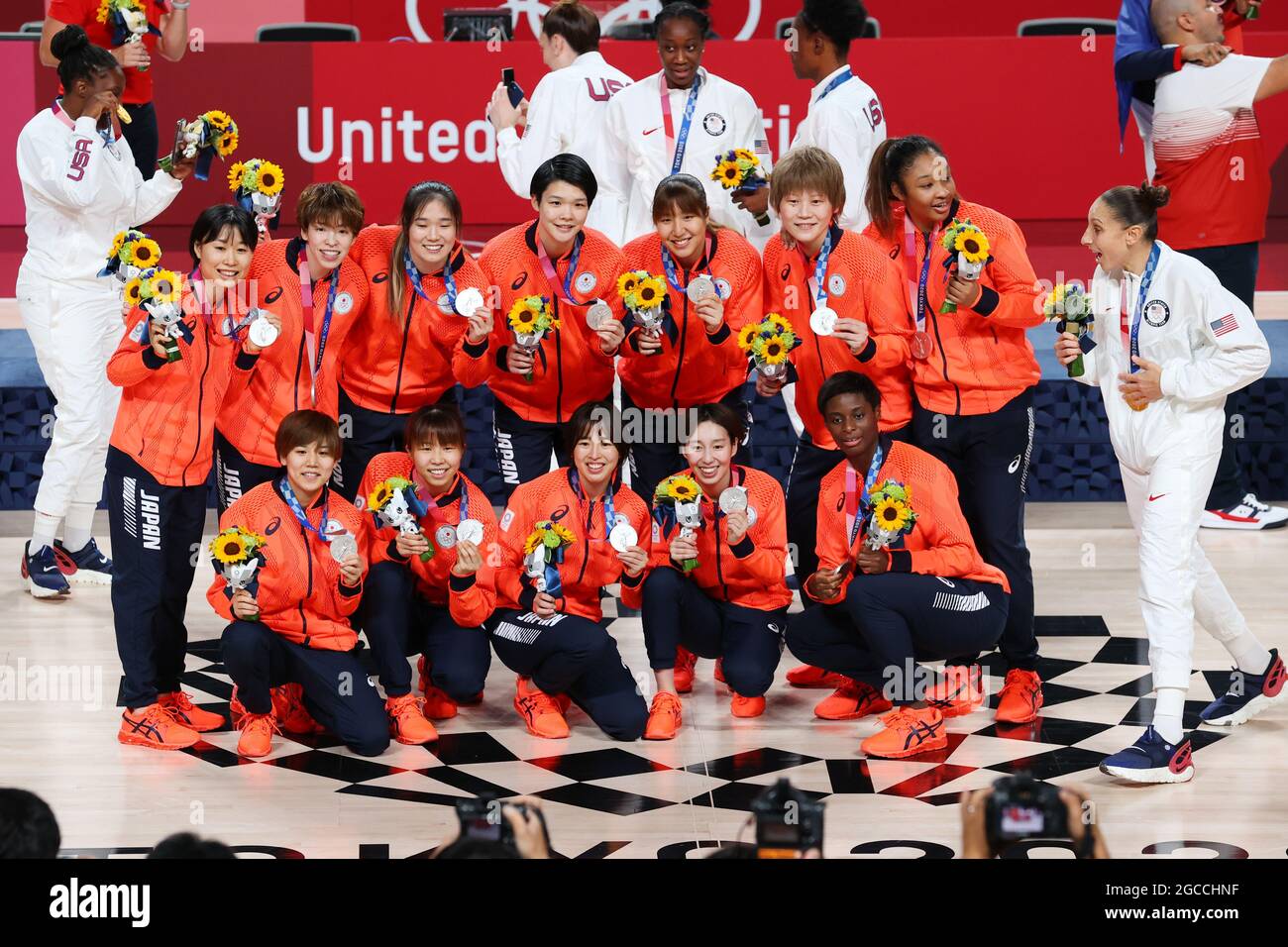 Saitama, Japan. 8th Aug, 2021. Japan women's team group (JPN ...