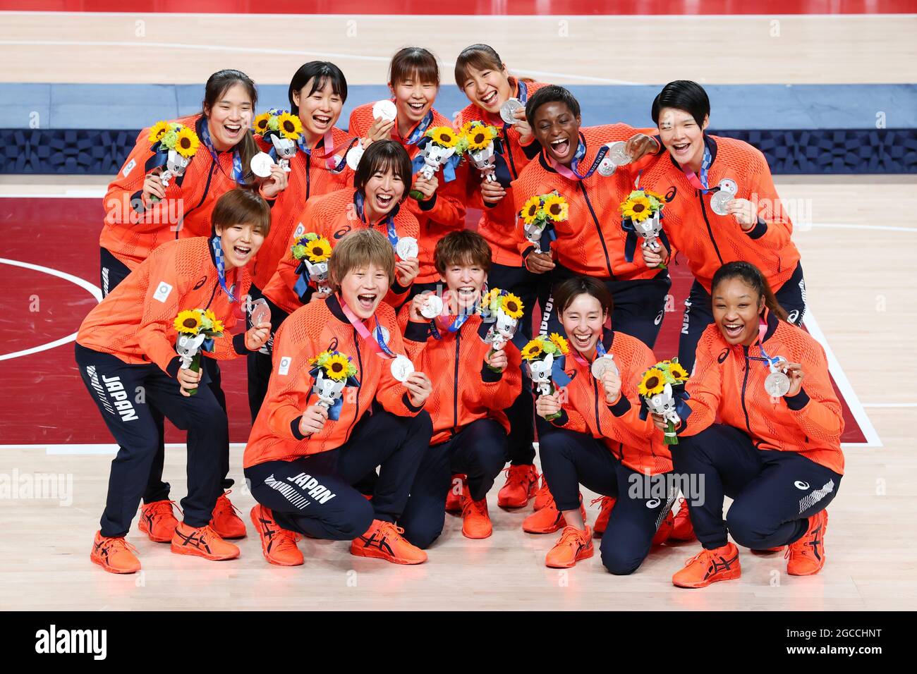 Saitama, Japan. 8th Aug, 2021. Japan women's team group (JPN ...
