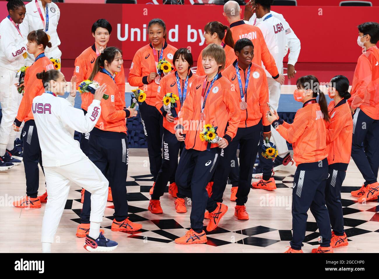 Saitama, Japan. 8th Aug, 2021. Japan women's team group (JPN ...
