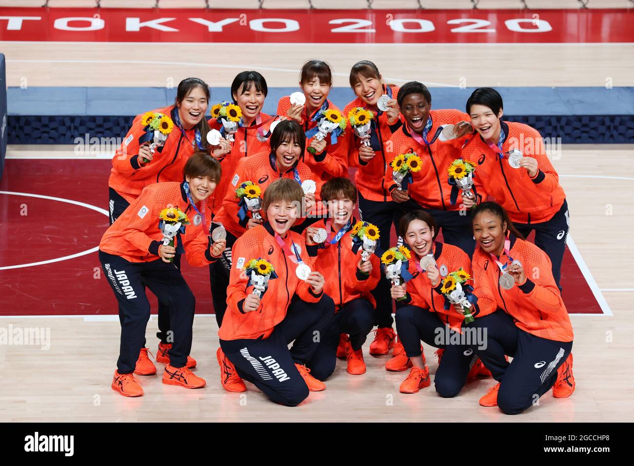 Saitama, Japan. 8th Aug, 2021. Japan women's team group (JPN ...