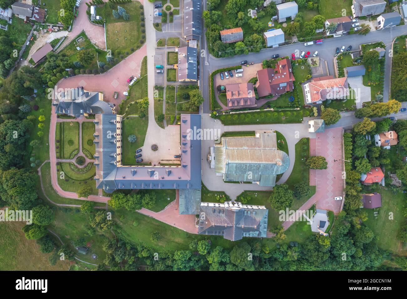 Aerial view of cathedral in Drohiczyn Stock Photo - Alamy