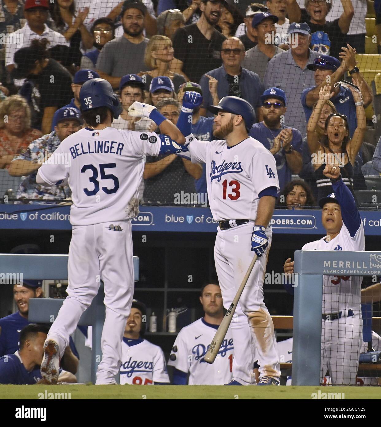 Los Angeles, United States. 08th Aug, 2021. Los Angeles Dodgers ...