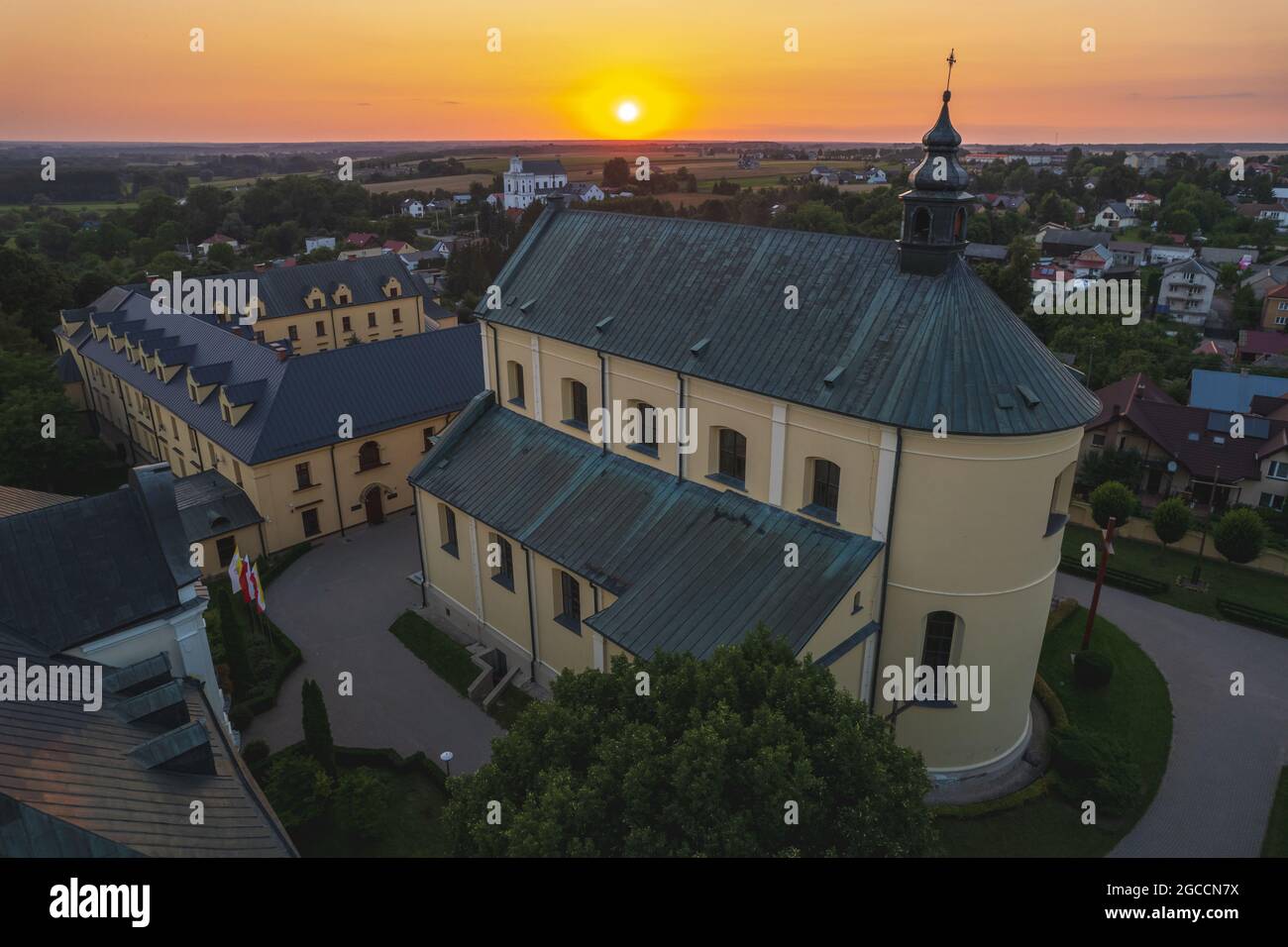 Aerial view of cathedral in Drohiczyn Stock Photo - Alamy