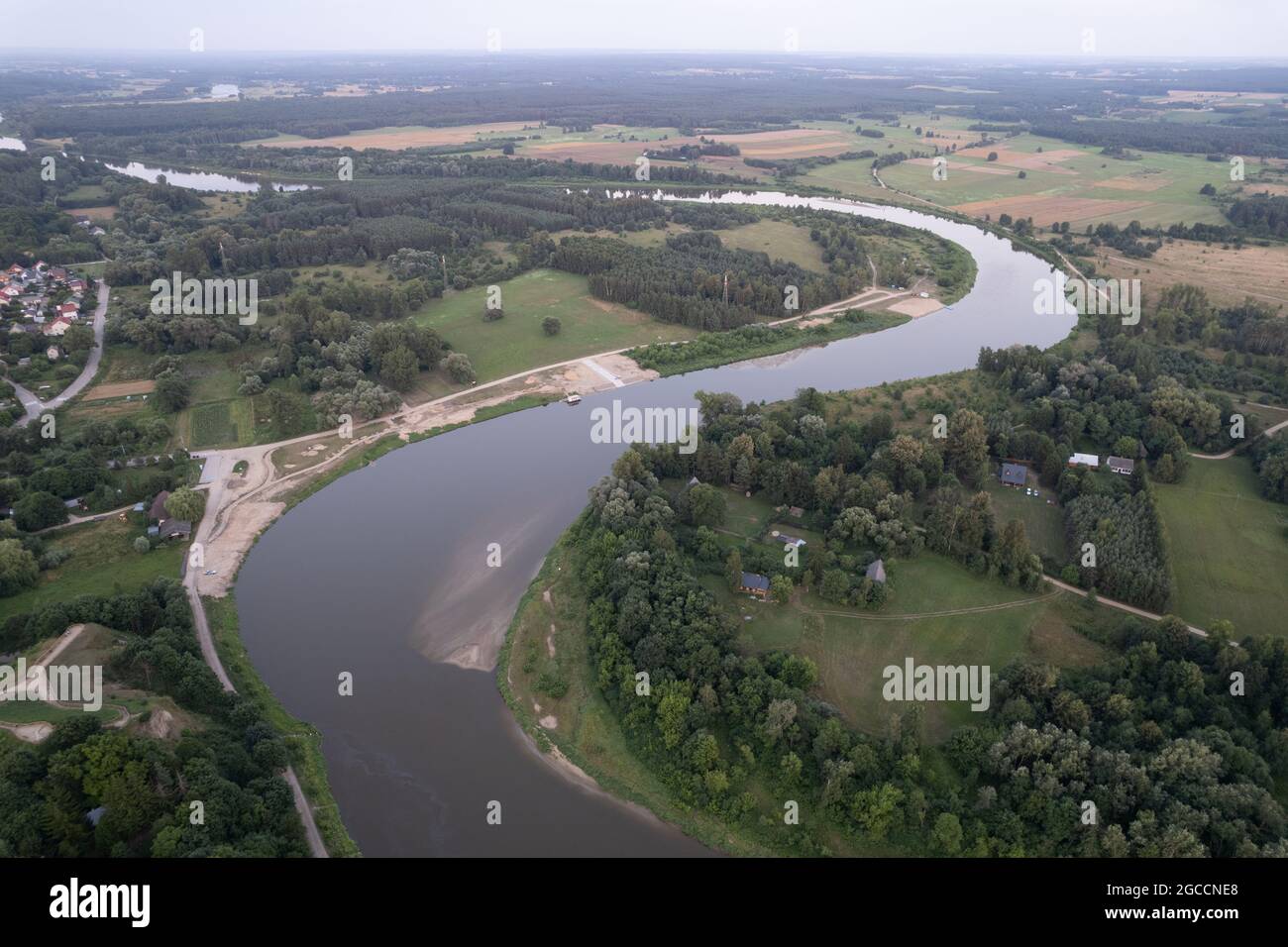 Aerial view of Bug rivier in eastern Poland Stock Photo - Alamy