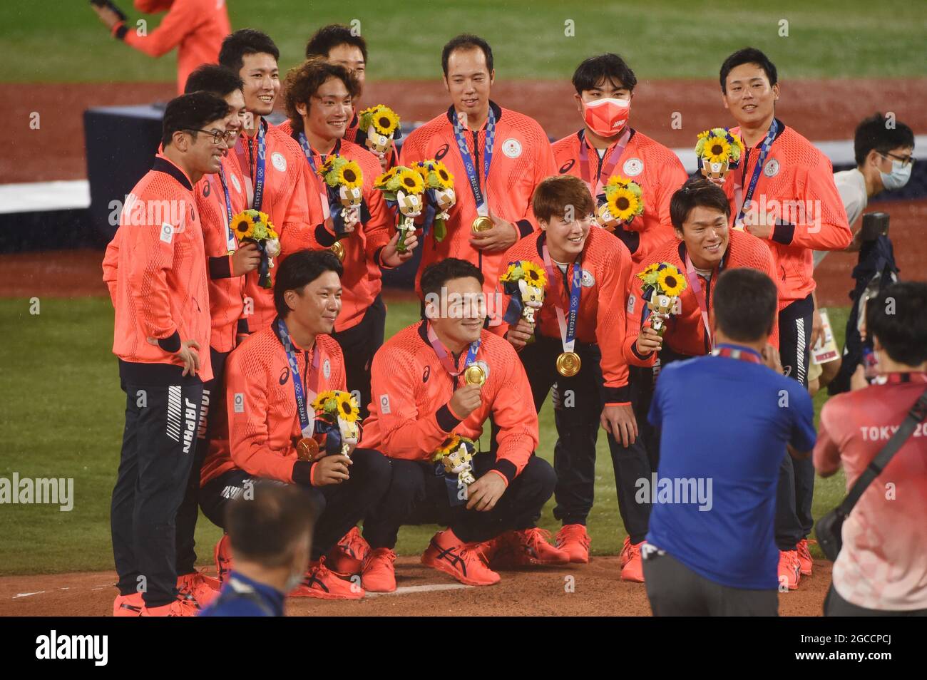 Japan team group (JPN), AUGUST 7, 2021 - Baseball : Medal ceremony ...