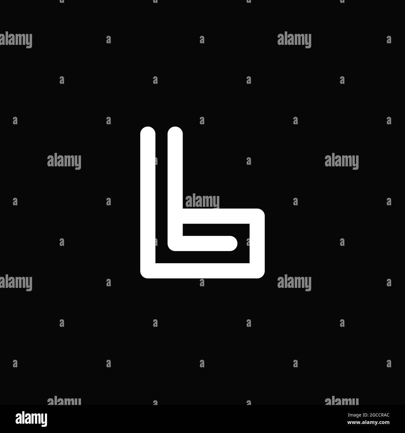Professional and modern letter L logo with thick outline black and ...