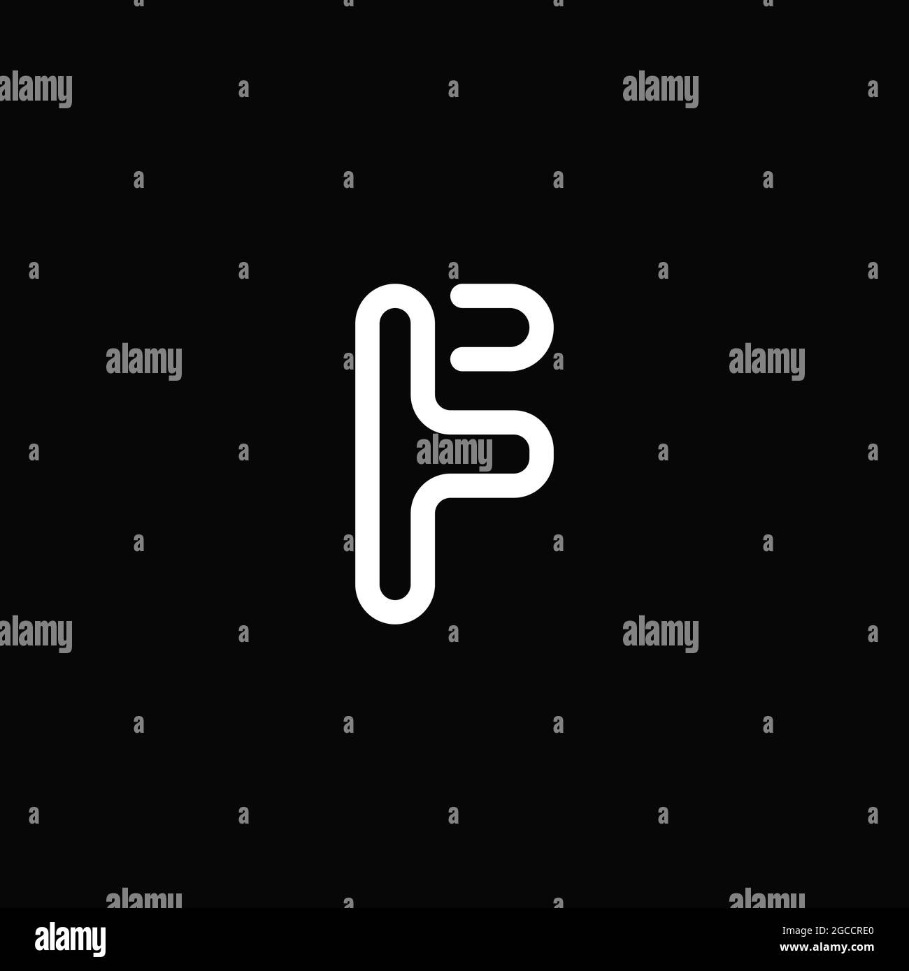 Professional and modern letter f logo with thick outline black and ...