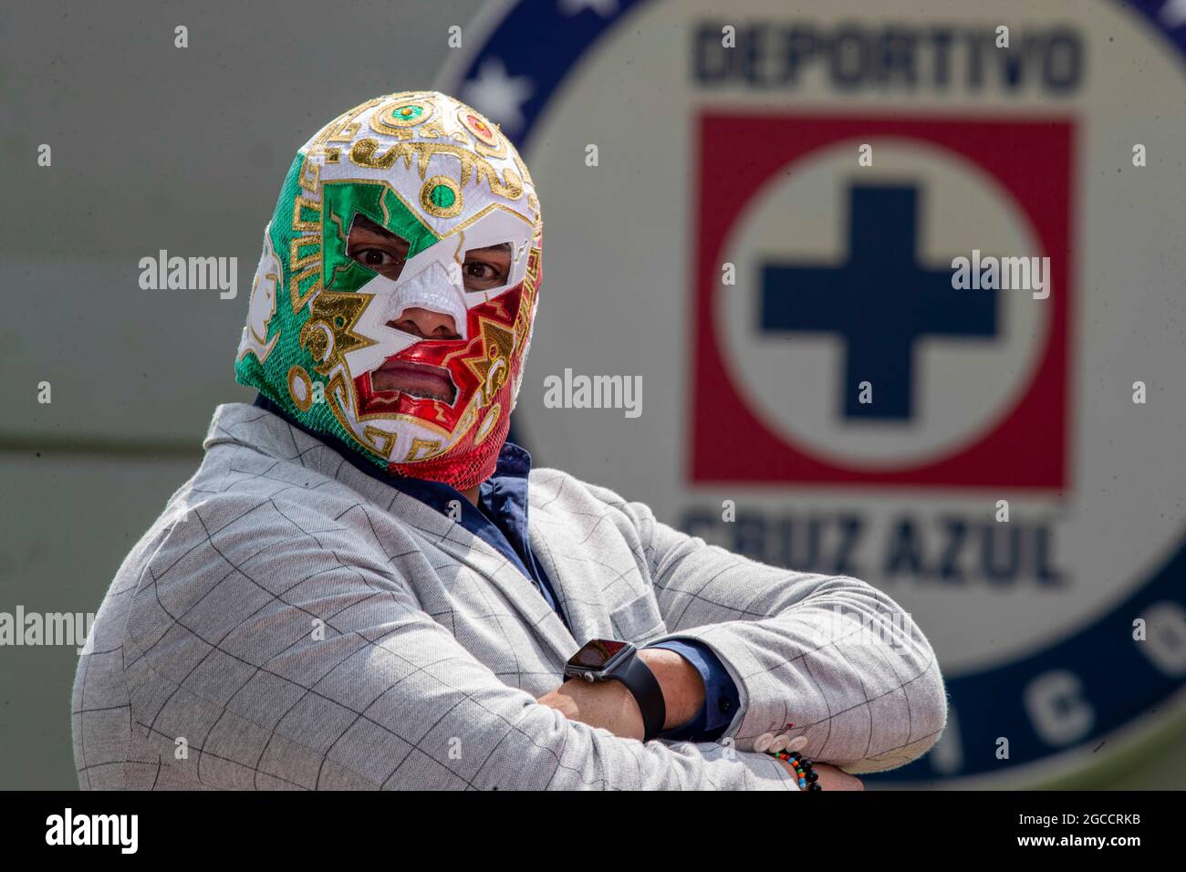 MEXICO CITY, MEXICO - AUGUST 4: Wrestler Dr Wagner poses for photos ...