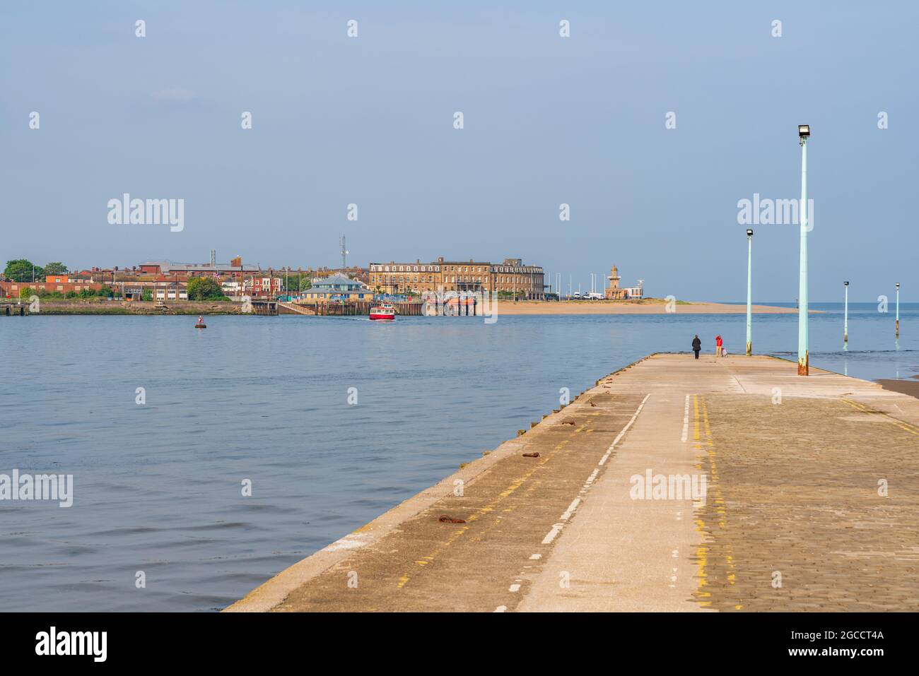 Knott End-on-Sea, Lancashire, England, UK - April 30, 2019: The ferry ...