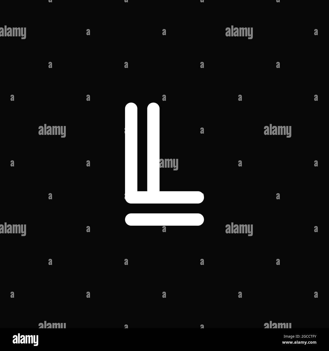 Professional and modern letter L logo with thick outline black and ...