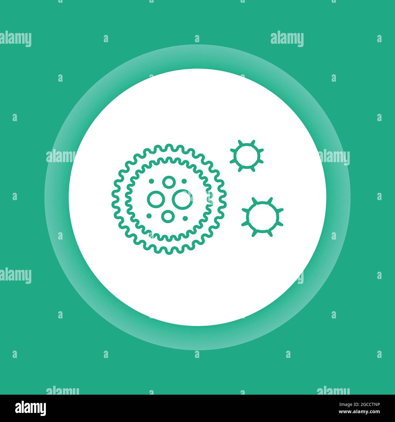 Virus black color button icon. Bacteria, microorganism sign. Pictogram ...