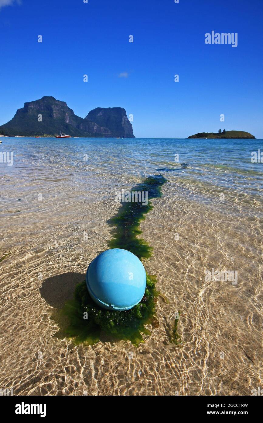 a sandy beach next to a body of water Stock Photo - Alamy