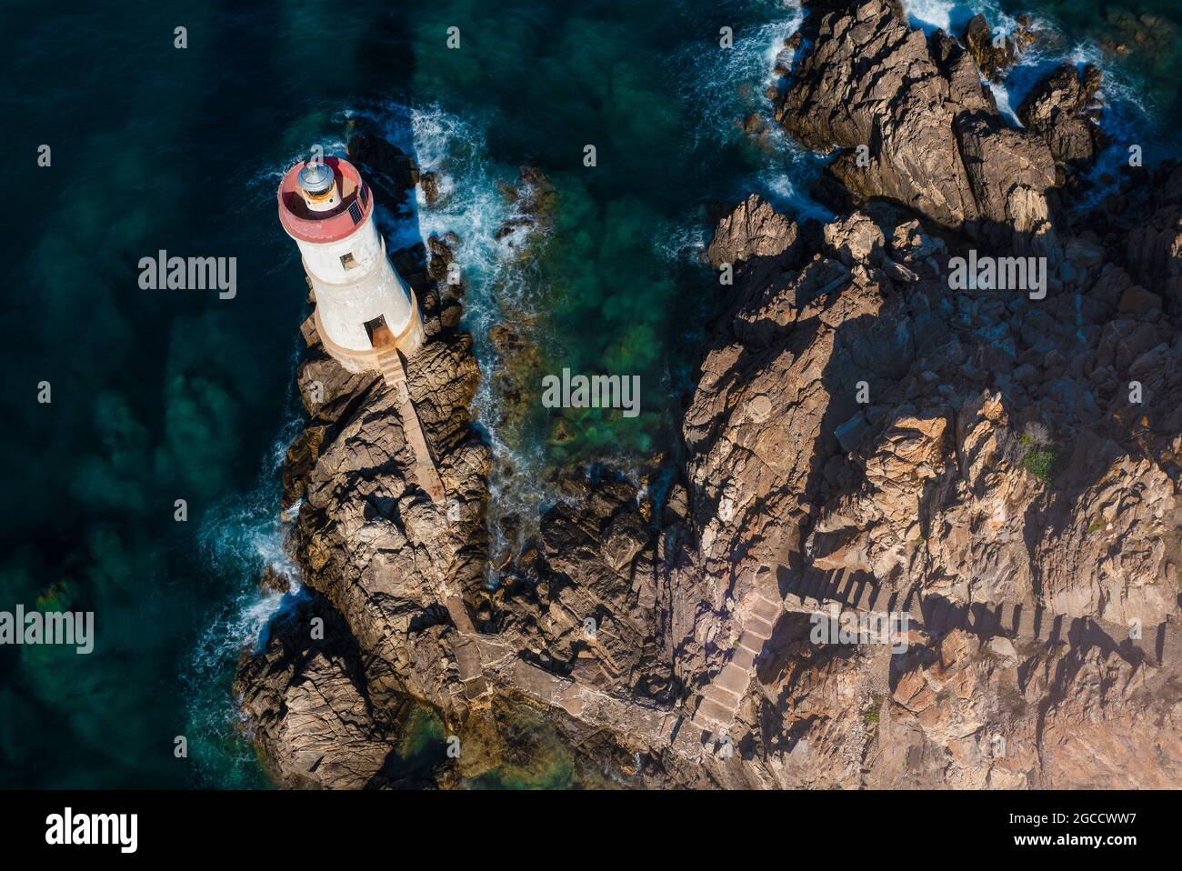 View from above, stunning aerial view of an old and beautiful ...