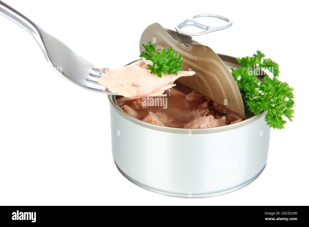 Open tin can, isolated on white Stock Photo - Alamy