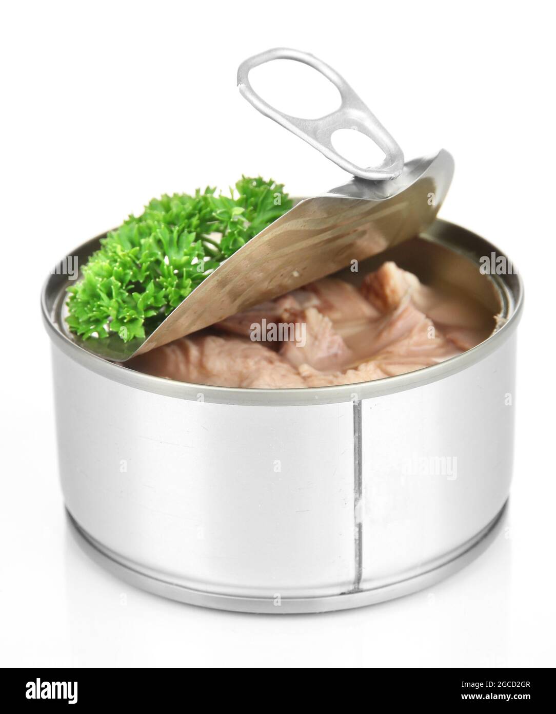 Open tin can, isolated on white Stock Photo - Alamy