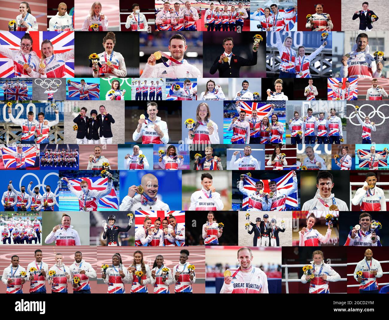 Composite image of Great Britain Medallists from the Tokyo 2020 Olympic ...