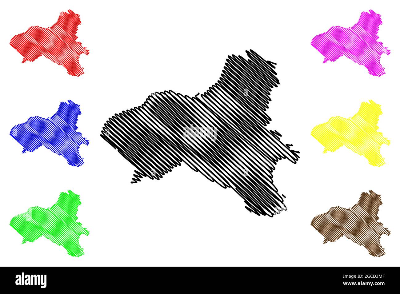 Vibo Valentia province (Italy, Italian Republic, Calabria region) map ...