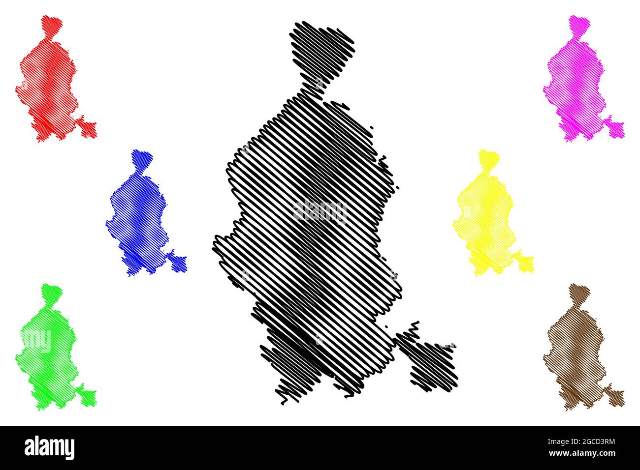 Varese province (Italy, Italian Republic, Lombardy region) map vector ...