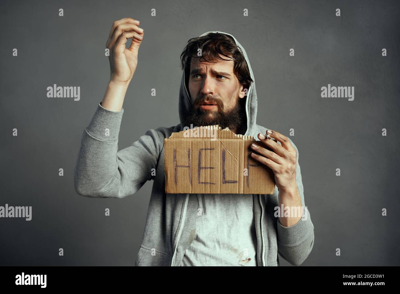 Homeless black man cigarette hi-res stock photography and images - Alamy