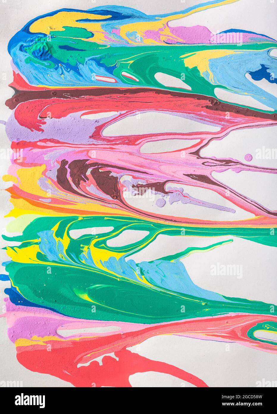 sweet tones of poster paint Splash on white paper. Splash some sweet ...