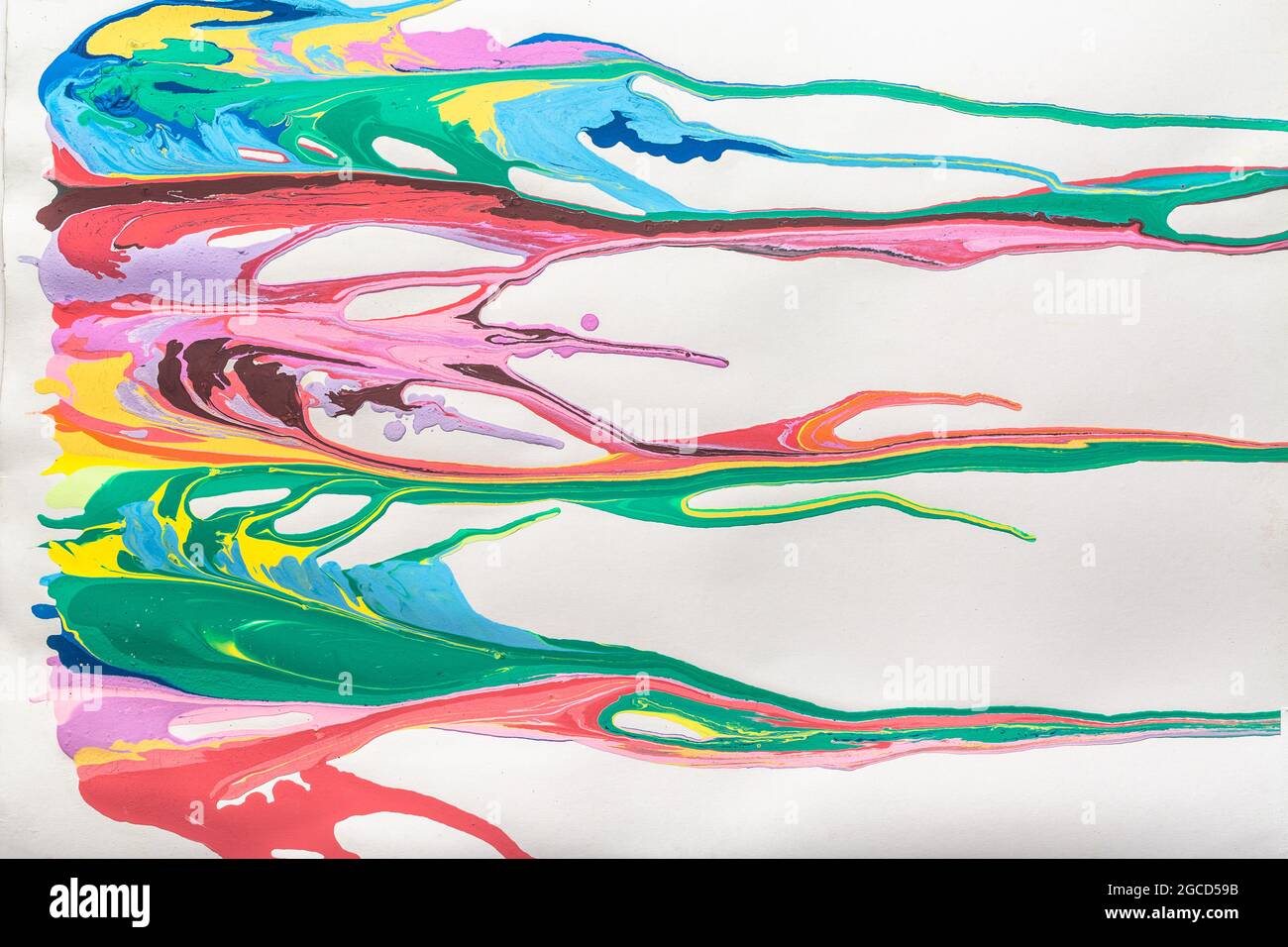 sweet tones of poster paint Splash on white paper. Splash some sweet ...