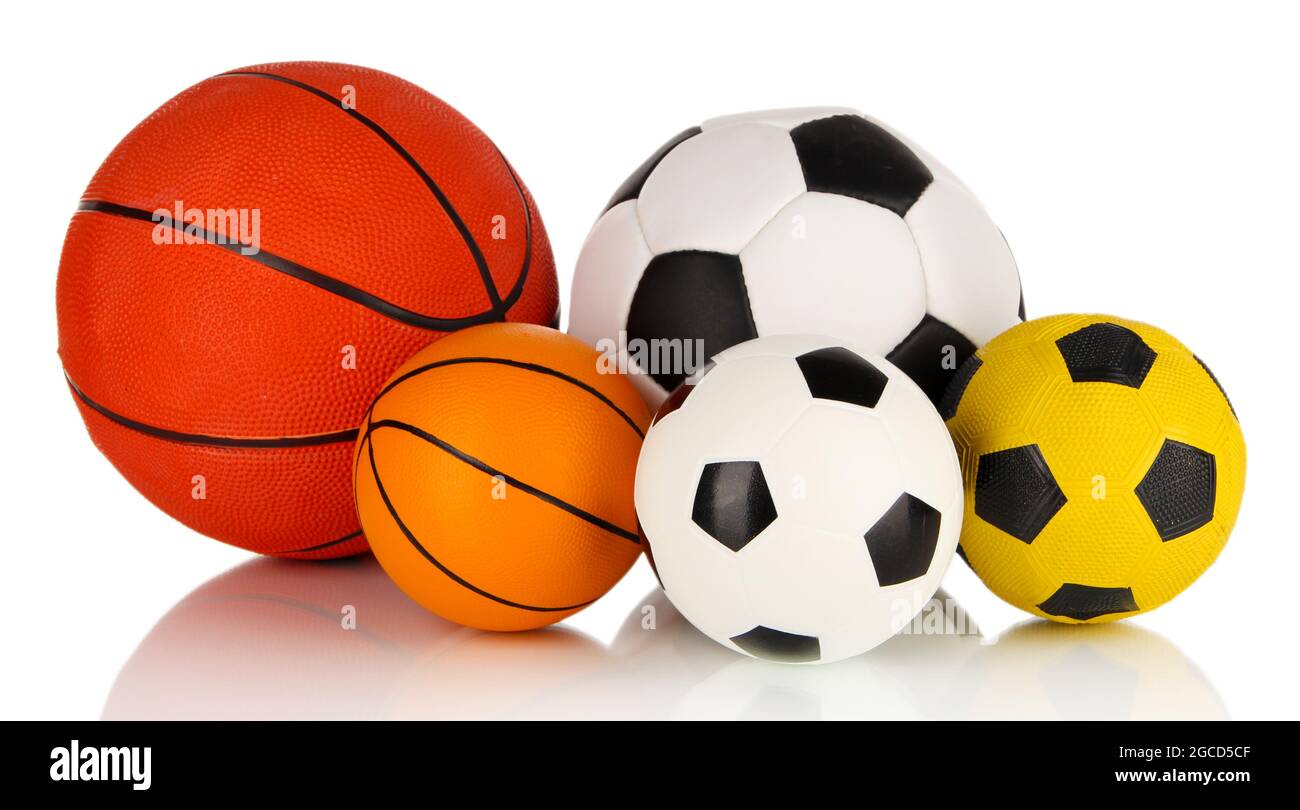 Sport balls, isolated on white Stock Photo - Alamy