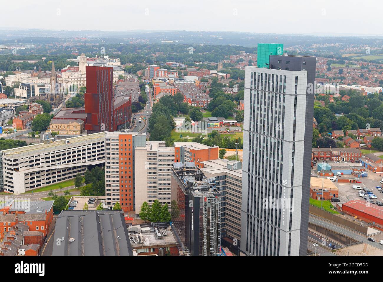 One of many views across Leeds City Centre from the top of Yorkshire's ...