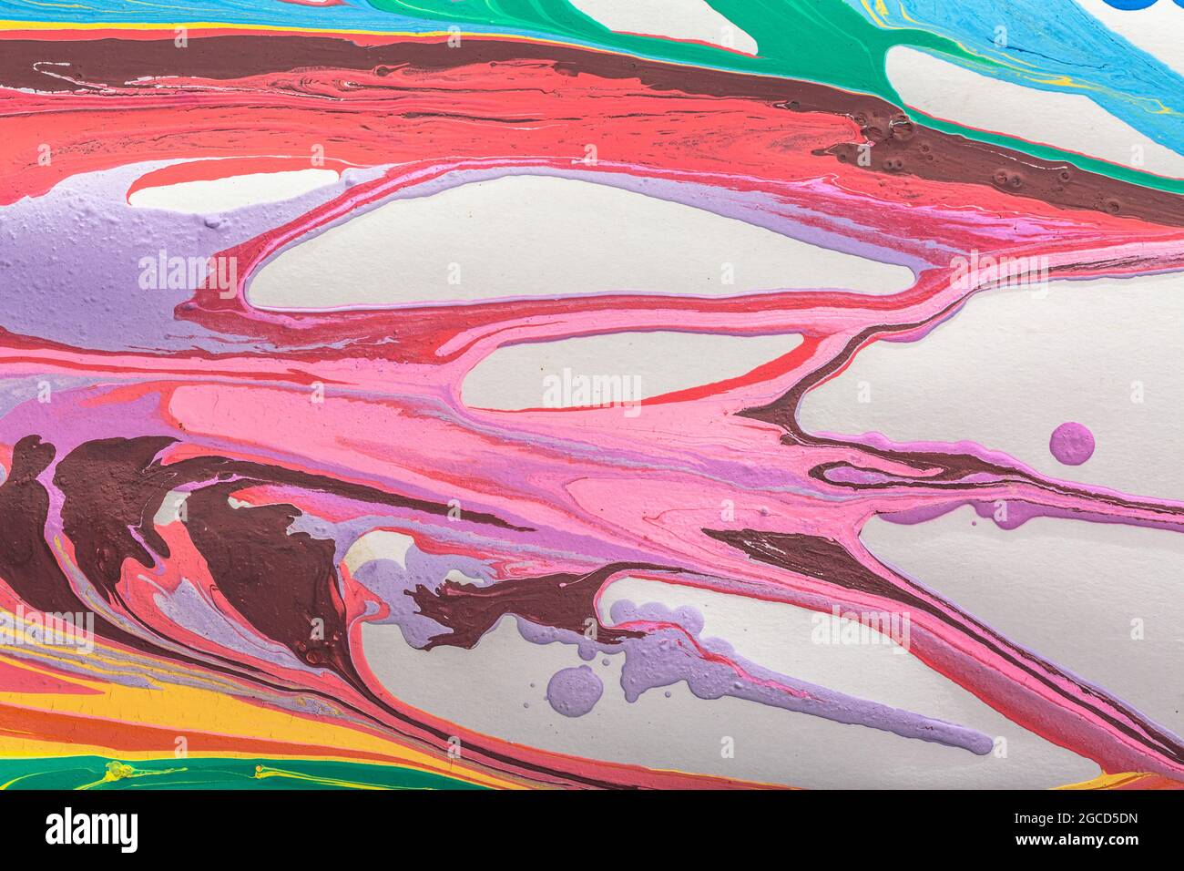 sweet tones of poster paint Splash on white paper. Splash some sweet ...
