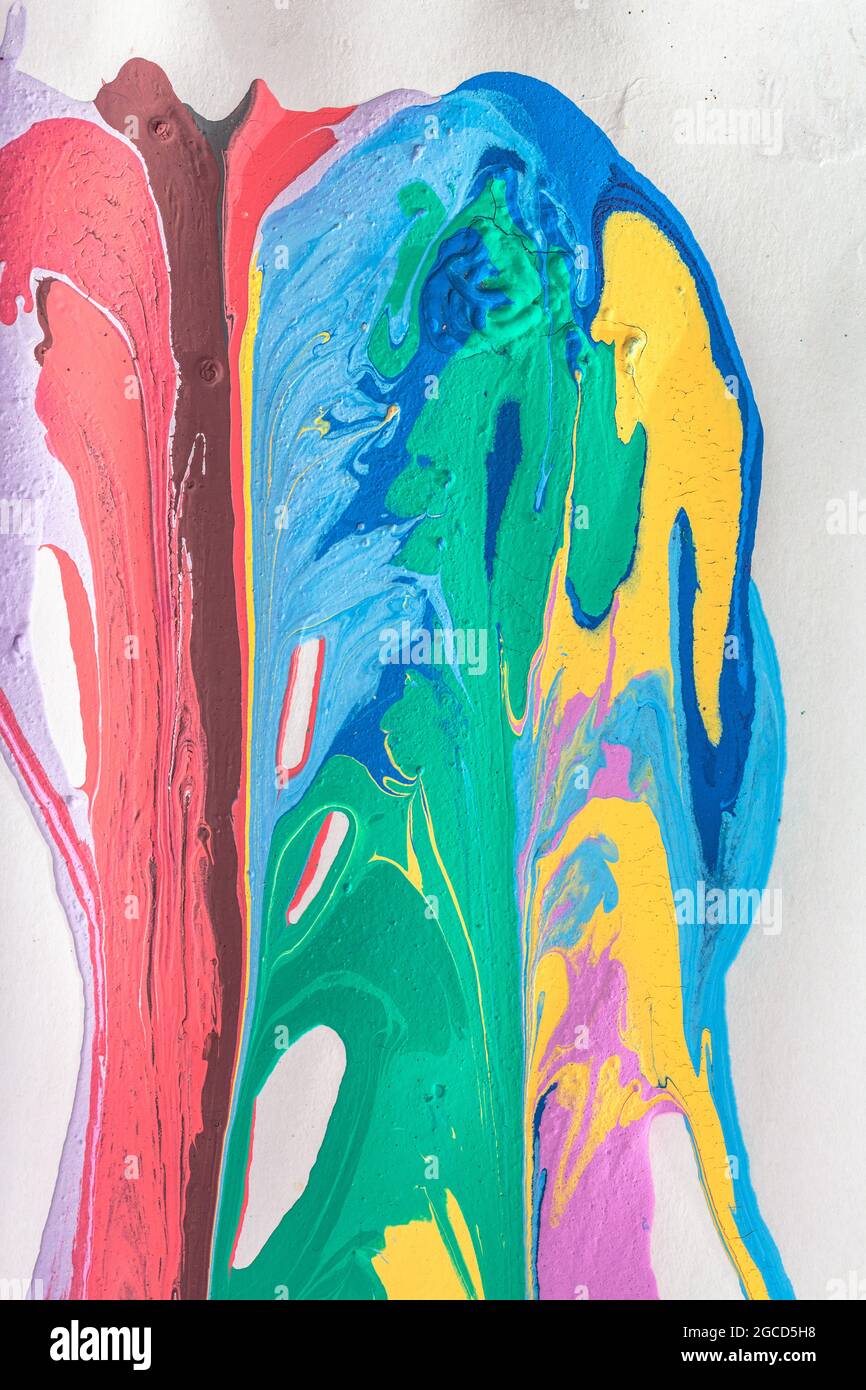 sweet tones of poster paint Splash on white paper. Splash some sweet ...