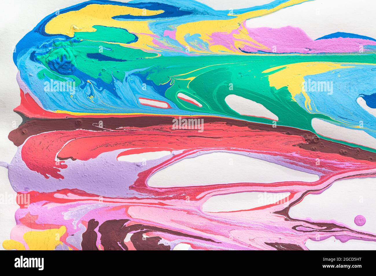 sweet tones of poster paint Splash on white paper. Splash some sweet ...