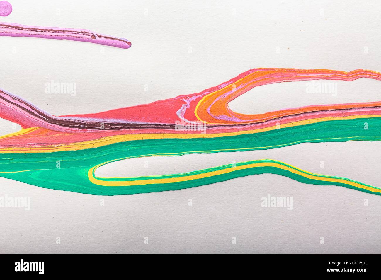sweet tones of poster paint Splash on white paper. Splash some sweet ...