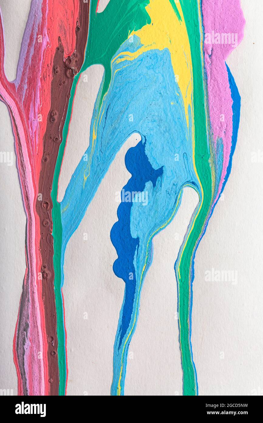 sweet tones of poster paint Splash on white paper. Splash some sweet ...