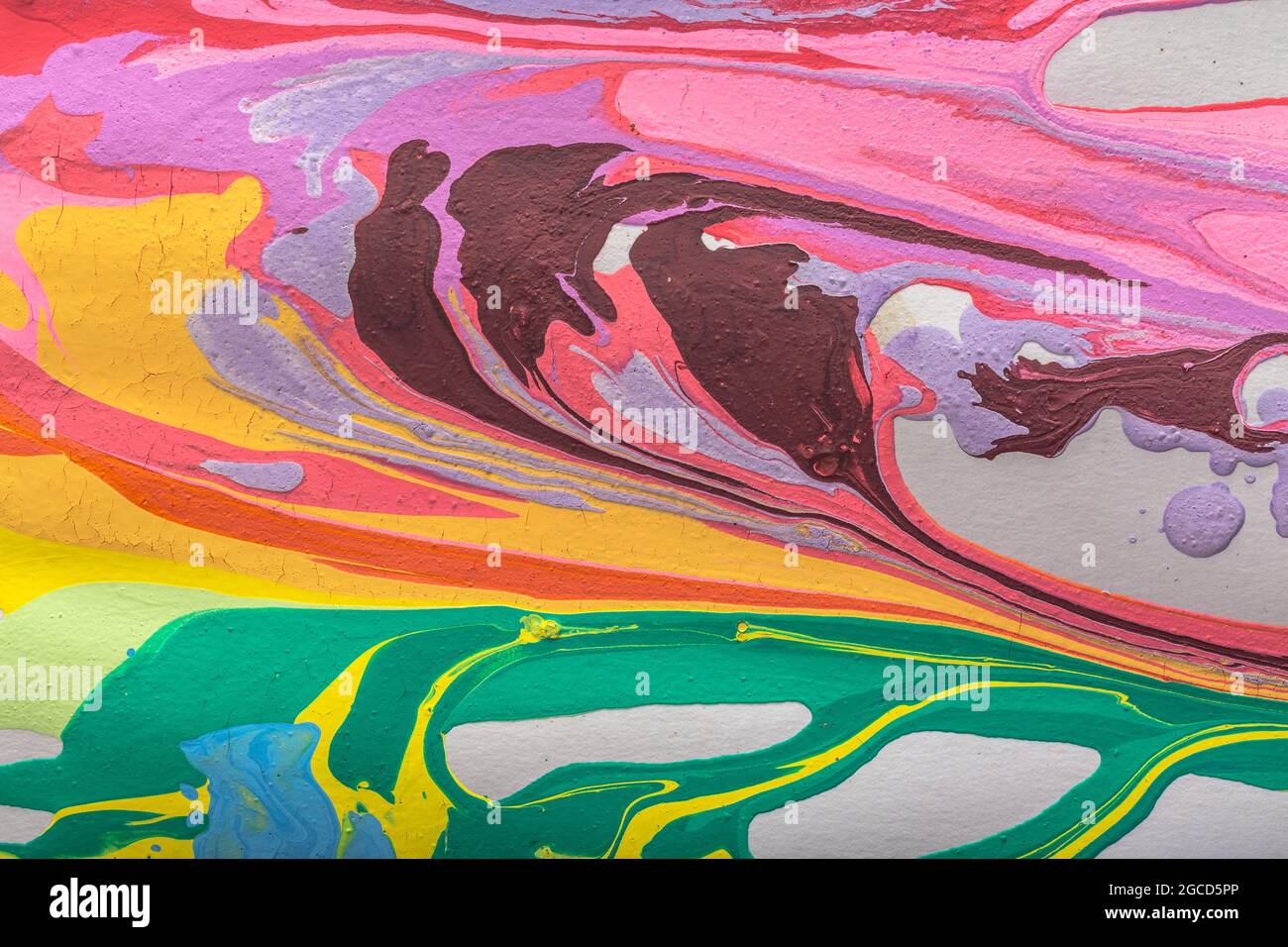 sweet tones of poster paint Splash on white paper. Splash some sweet ...