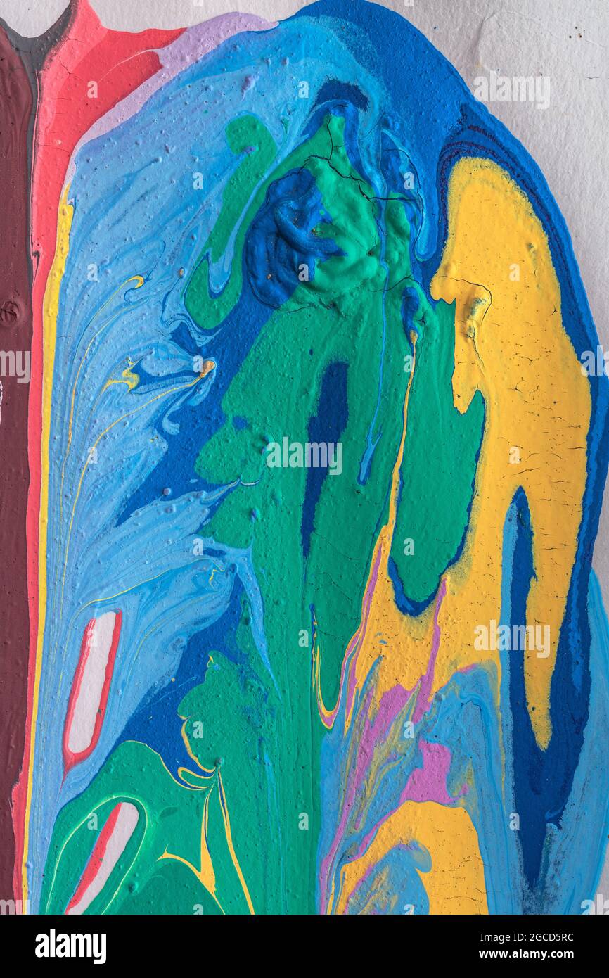 sweet tones of poster paint Splash on white paper. Splash some sweet ...