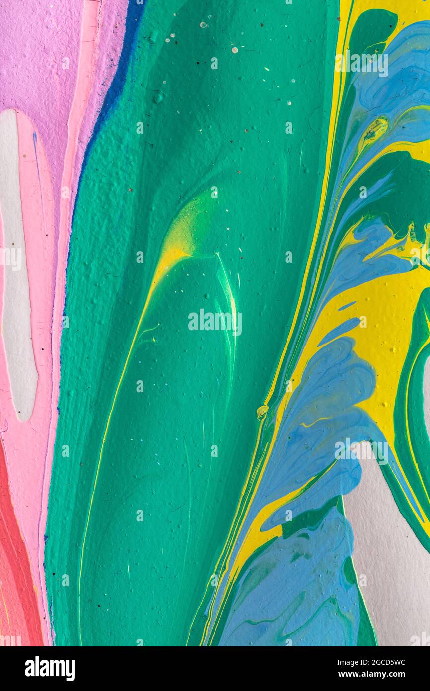 sweet tones of poster paint Splash on white paper. Splash some sweet ...