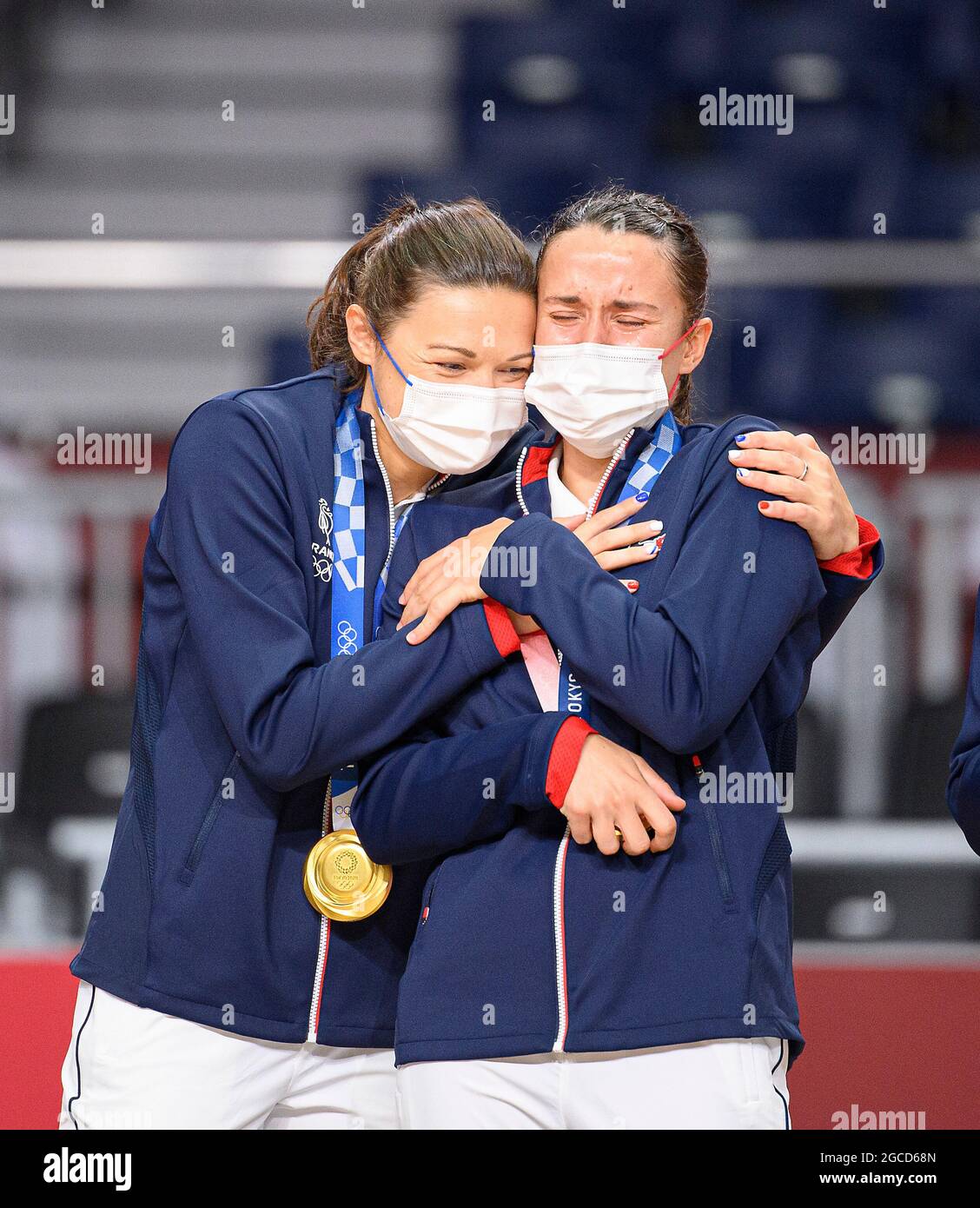 Tokyo, Japan. 08th Aug, 2021. Award ceremony, victory ceremony, two ...