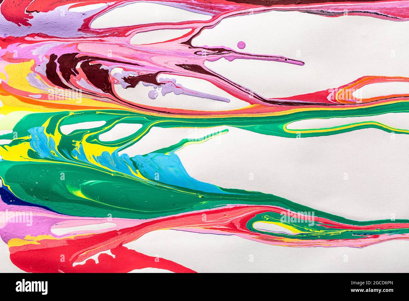 sweet tones of poster paint Splash on white paper. Splash some sweet ...