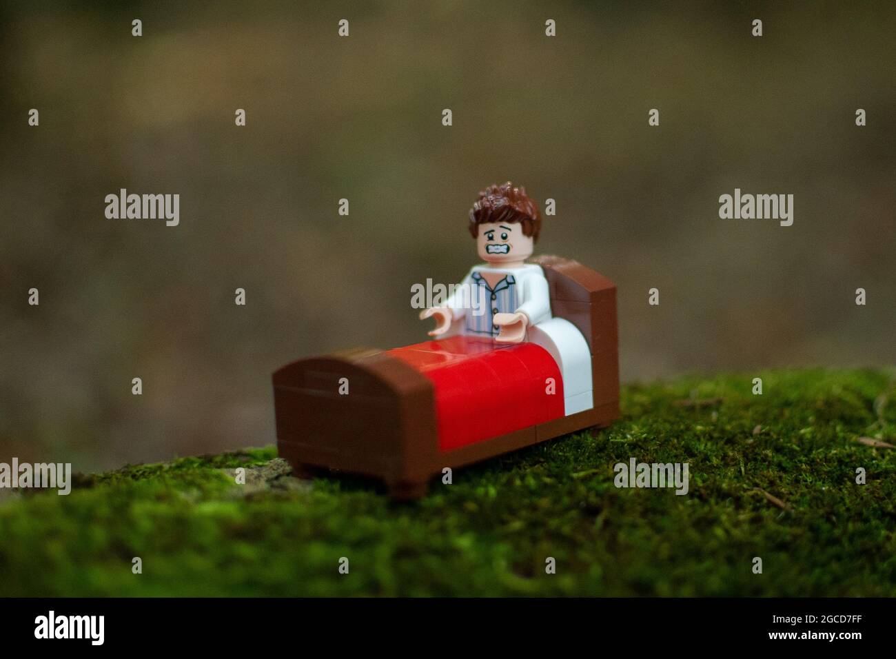 lego minifigure in the bed Stock Photo - Alamy