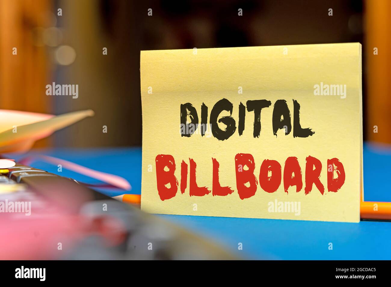 Hand writing sign Digital Billboard. Business concept billboard that ...